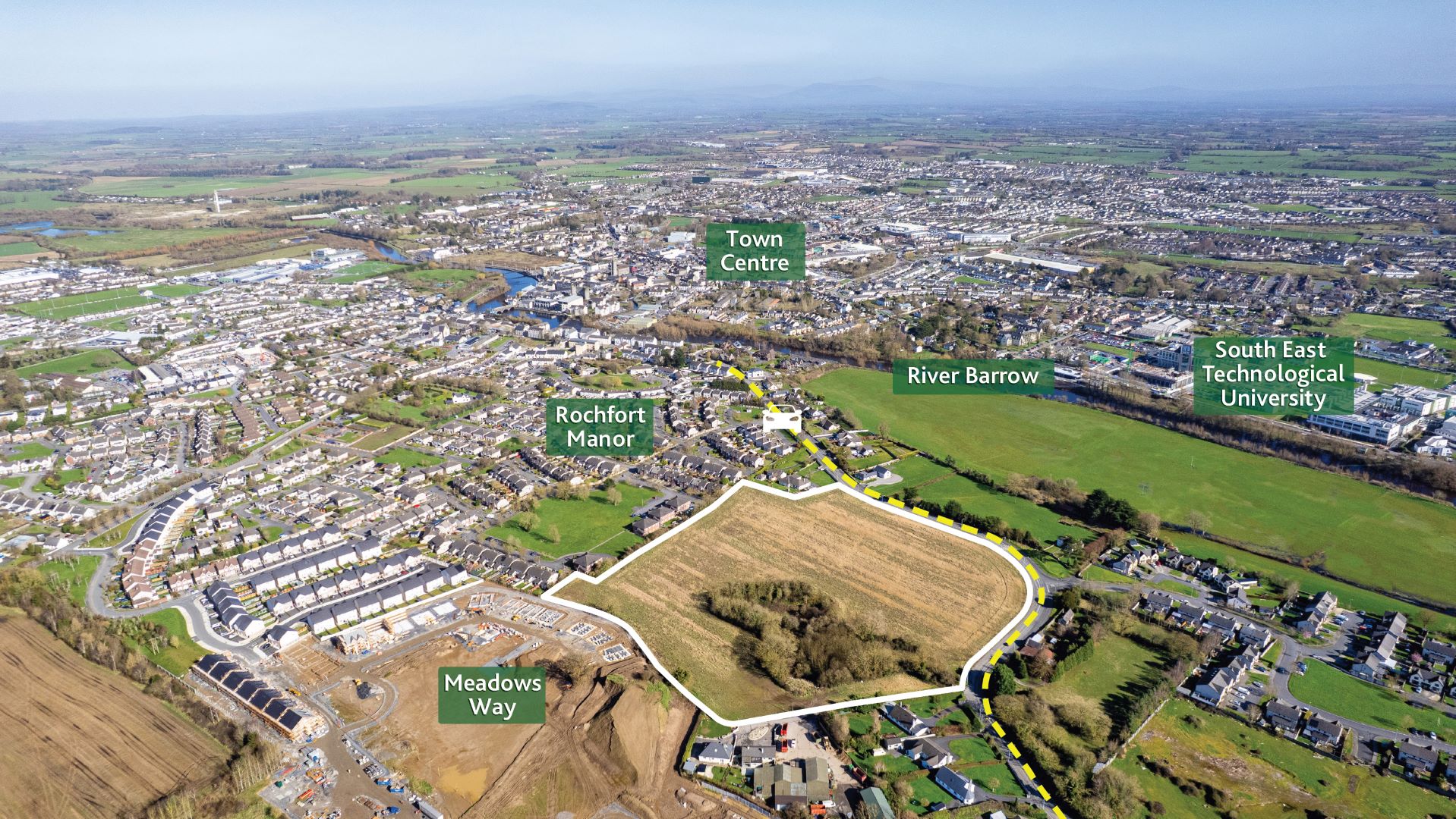 Crossneen, Carlow Town – approx. 14 acres with F.P.P for 131 units ...